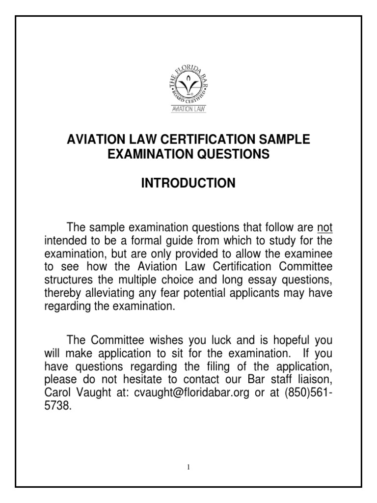 Av Sample Exam Questions | PDF | Aviation | Business