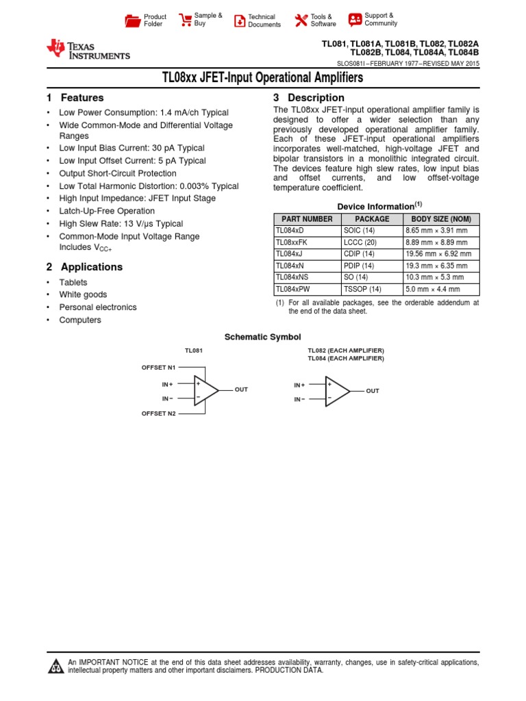 TL 082 | PDF | Electrostatic Discharge | Amplifier