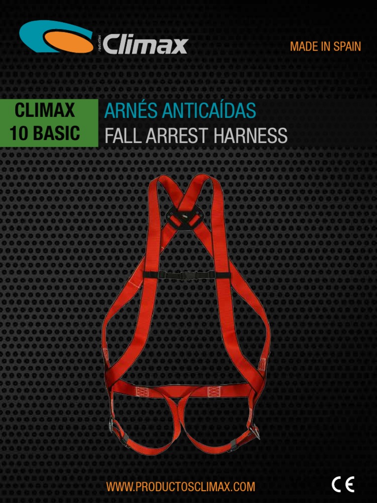 Fall Arrest Harness: Climax 10 Basic Harness | PDF | Naturaleza