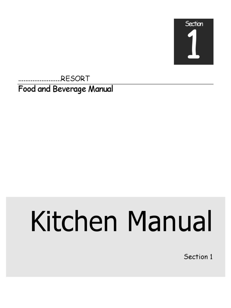 10 04 Kitchen Hygiene Manual | PDF | Refrigerator | Hygiene