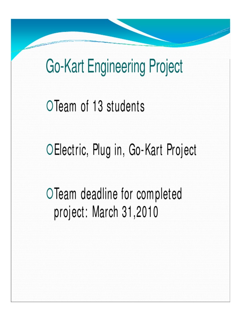 Go-Kart Engineering Project | PDF | Suspension (Vehicle) | Vehicles