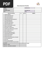Workshop Checklist | PDF | Equipment | Safety