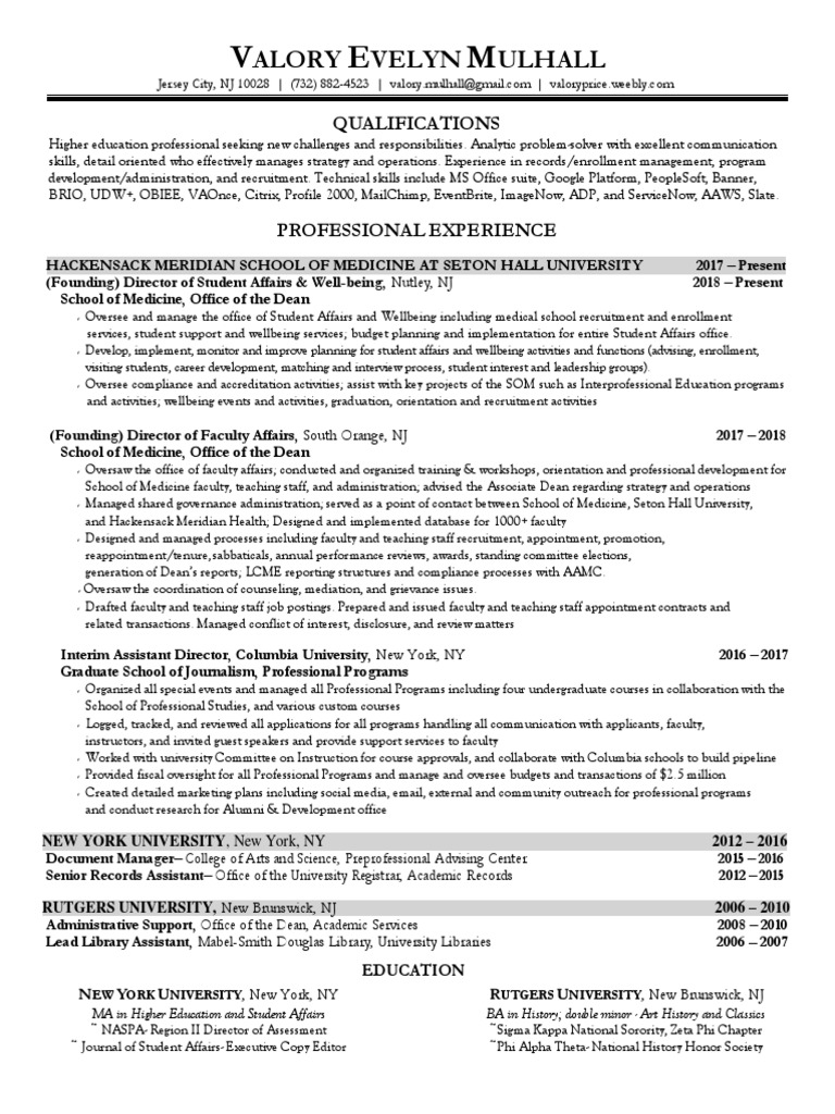 VM CV | Download Free PDF | Fraternities And Sororities | Academia