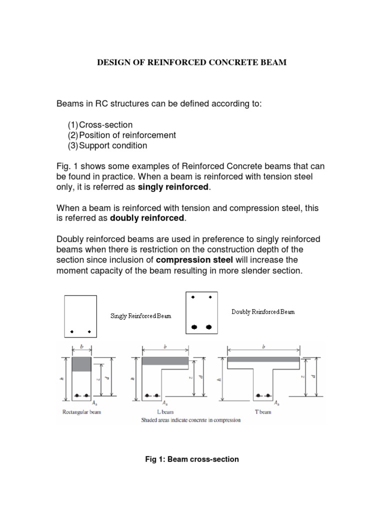 Reinforced Concrete Beam Design Guide | PDF | Beam (Structure ...
