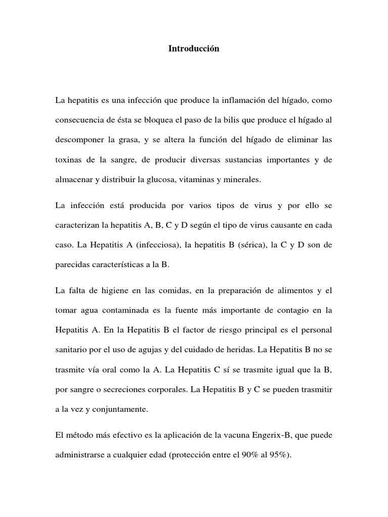Trabajo Sobre Le Hepatitis | PDF | Hepatitis C | Hepatitis