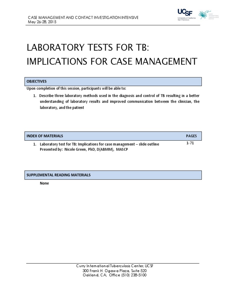 Laboratory Tests For Tb-Implications | PDF | Tuberculosis | Dna Sequencing