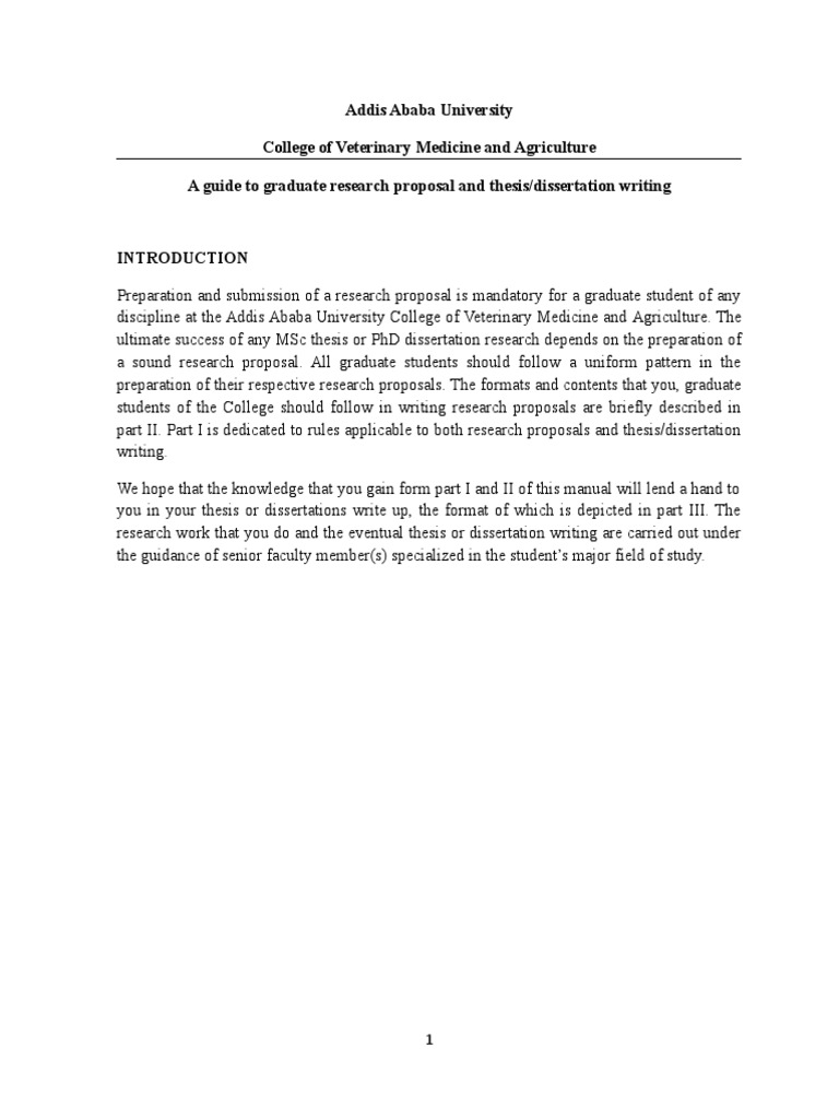 AAU Graduate Proposal and Thesis Writing Guide | PDF | Thesis | Data Analysis