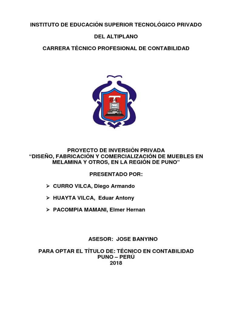 Proyecto Istpa Final | PDF | Presupuesto | Mercado (economía)