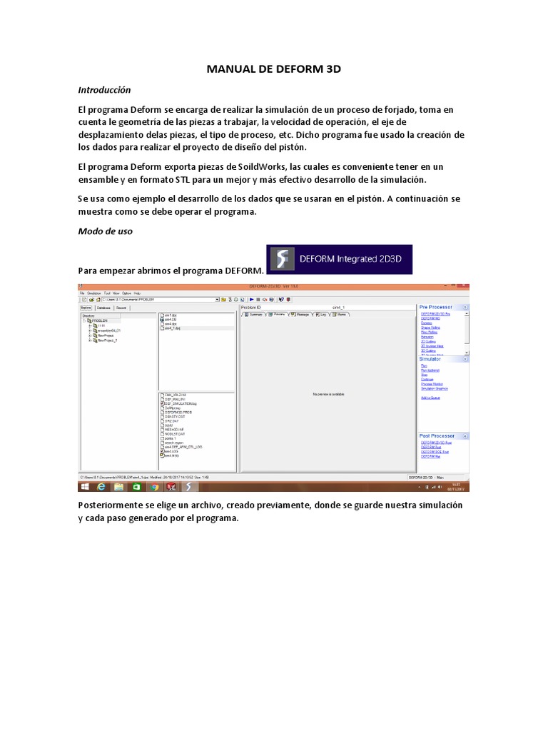Manual de Deform 3d | PDF | Simulación | Programa de computadora