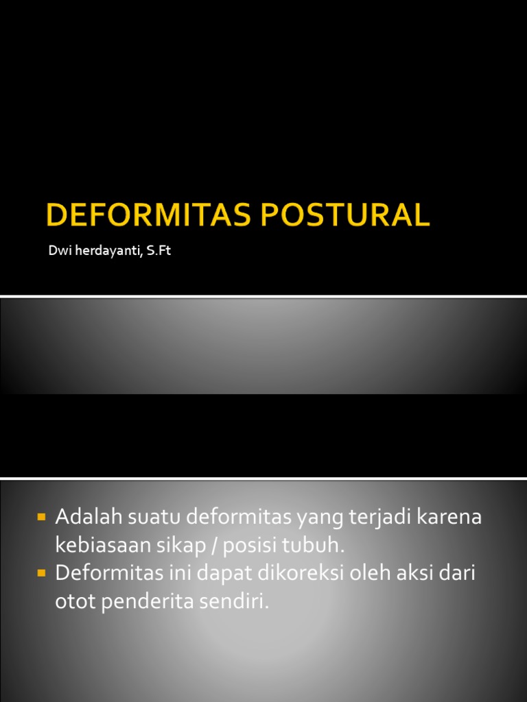 Deformitas Tubuh: Jenis dan Evaluasi | PDF | Ilmu Sosial