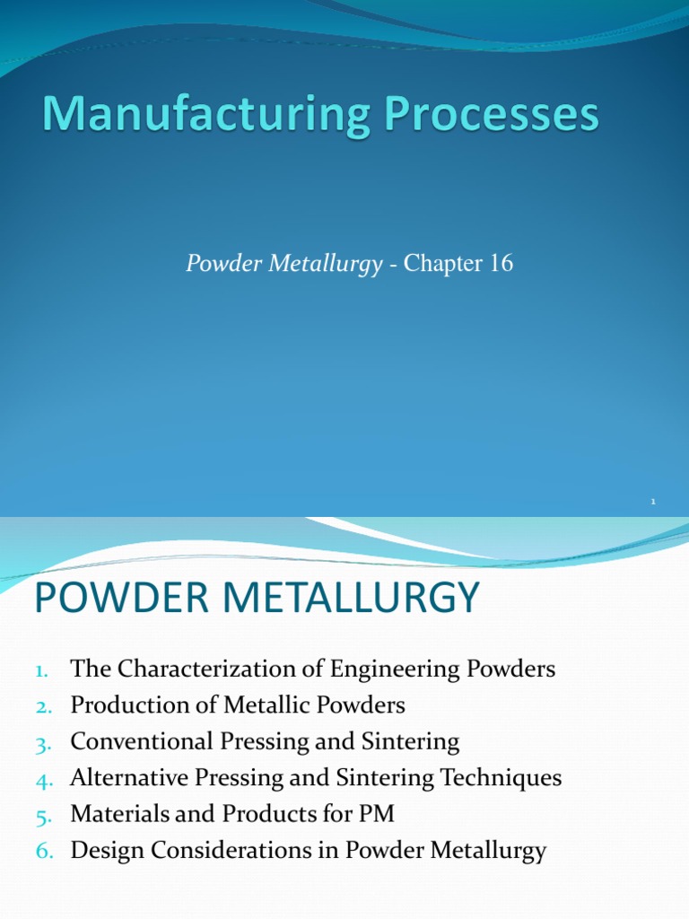 Powder Characterization in PM Processes | PDF | Sintering | Porosity