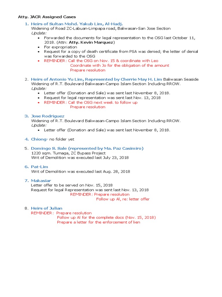 Assigned Cases | PDF