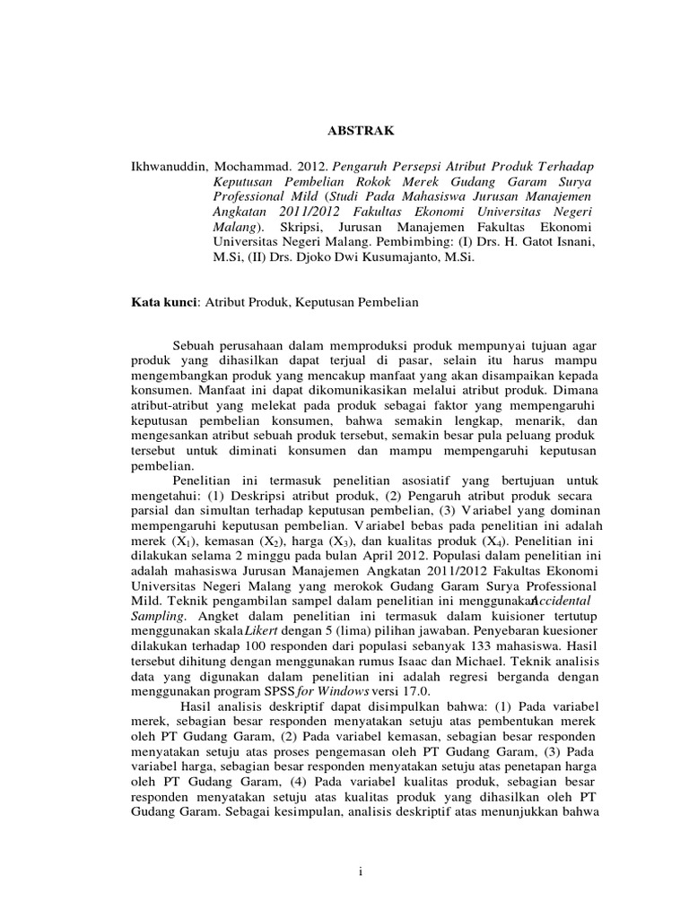 Abstrak Indonesia PDF | PDF