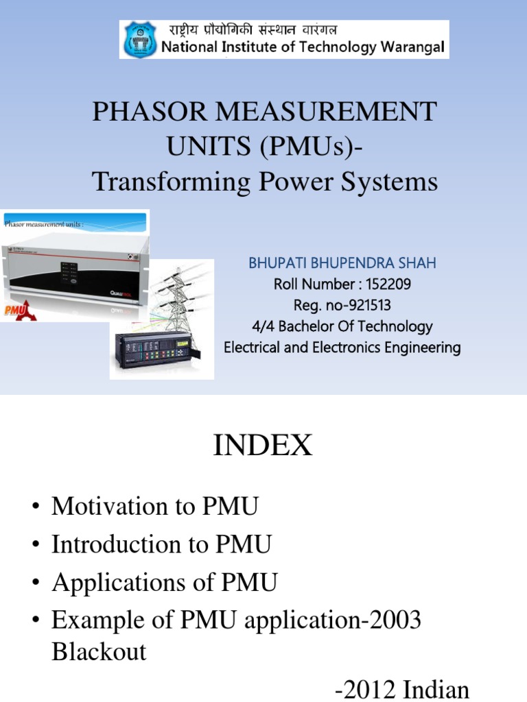 Power System Monitoring with PMUs | PDF | Electrical Engineering ...