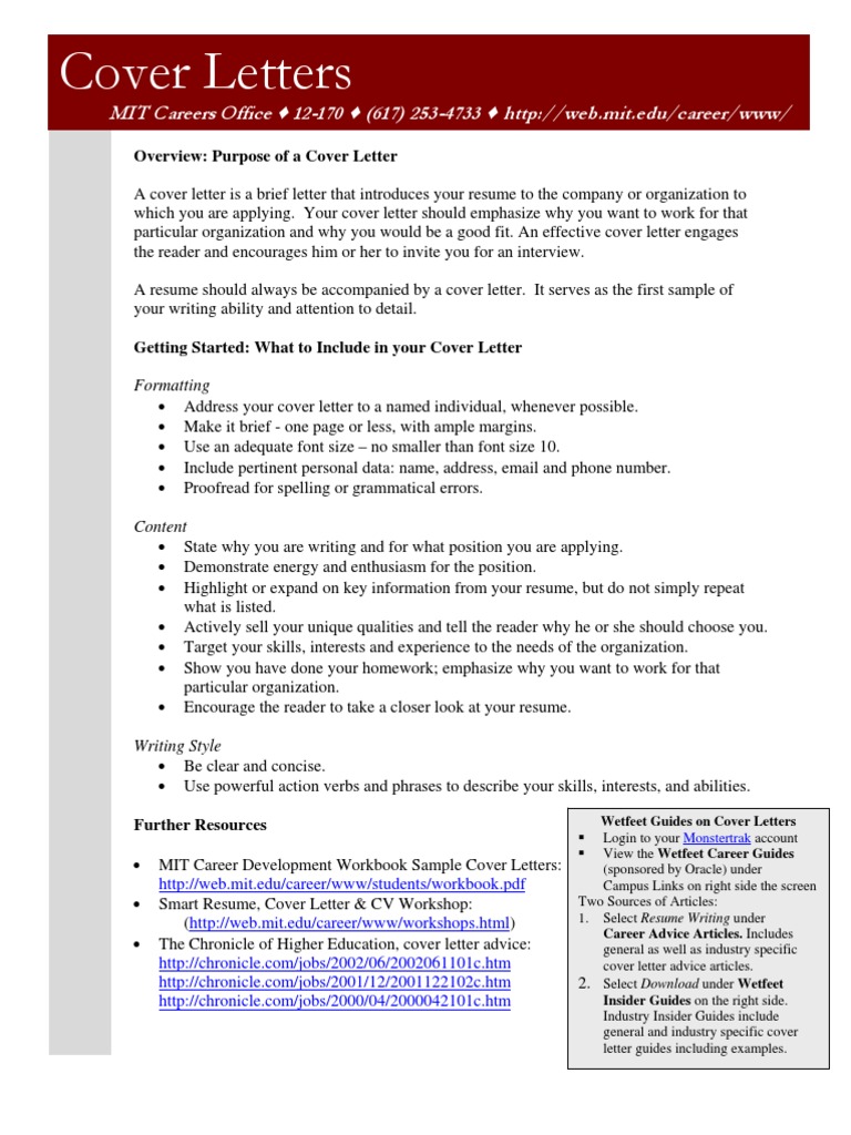 Cover Letters | PDF | Résumé | Proofreading