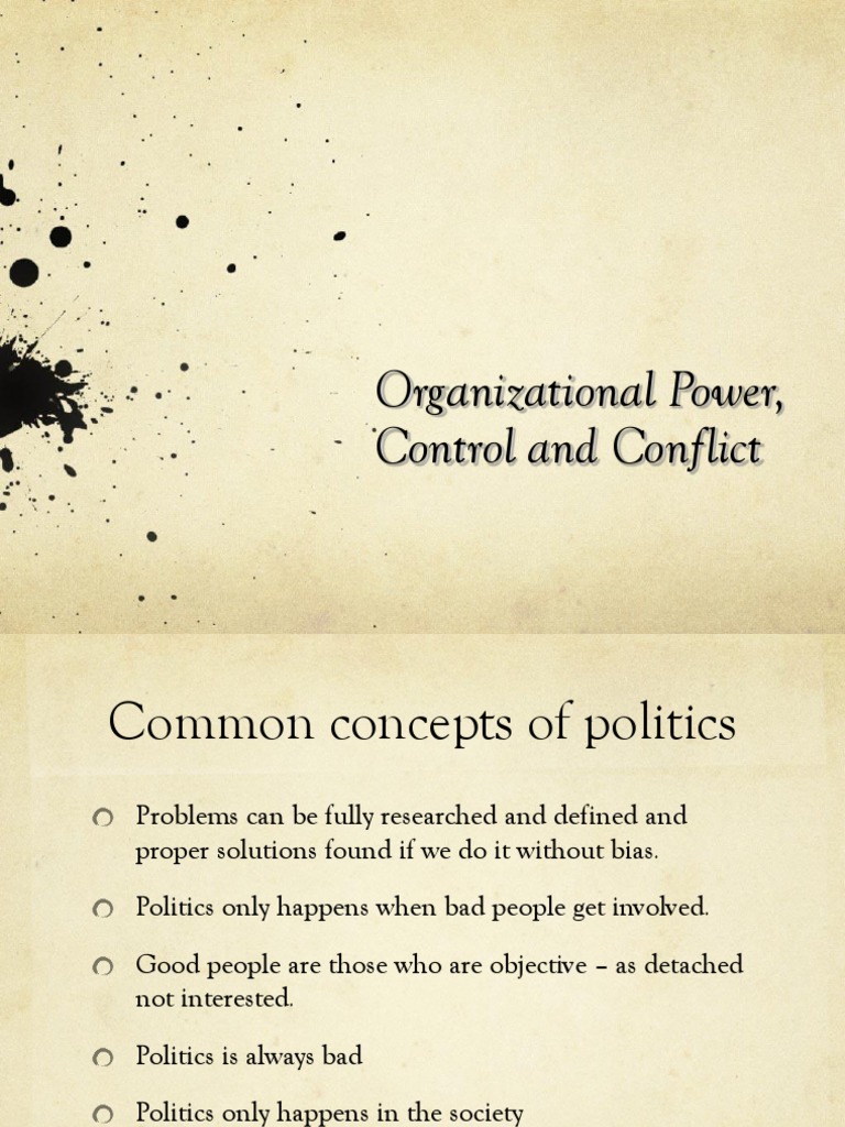 Organizational Power, Control and Conflict | PDF | Power (Social And ...