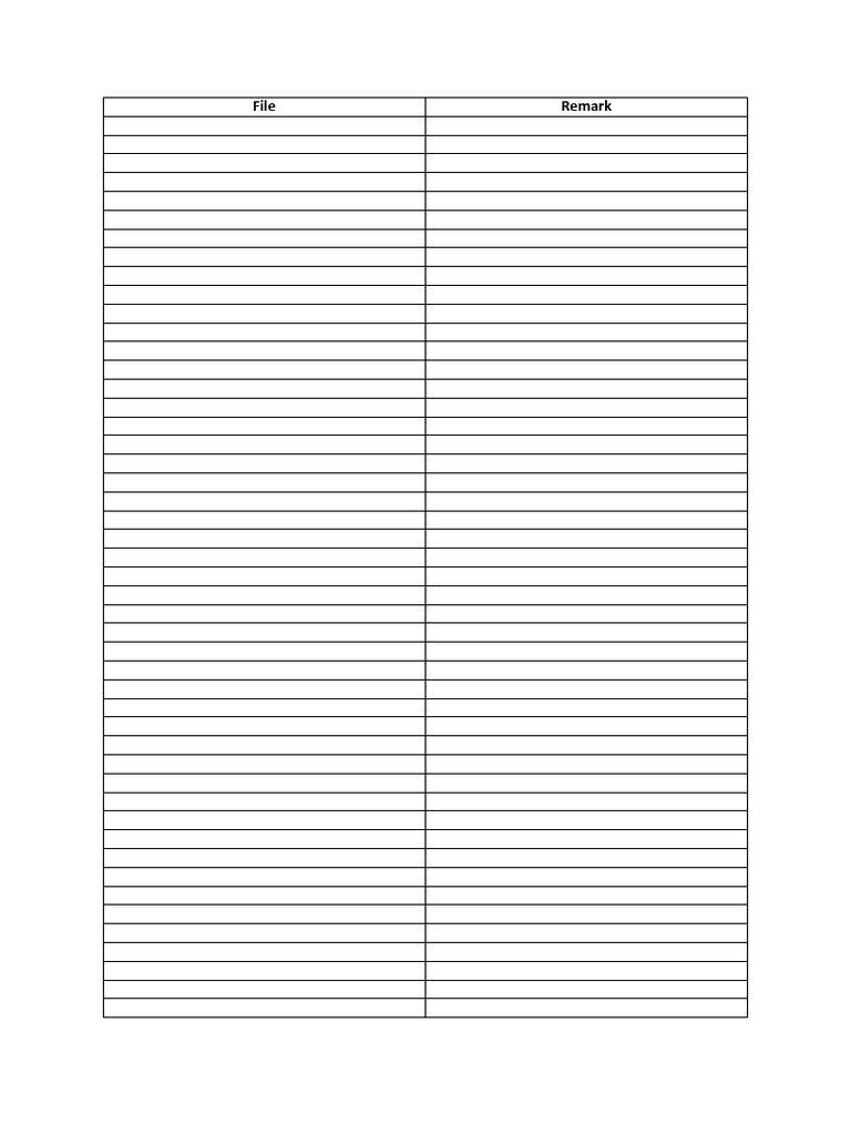 File Remark Analysis | PDF