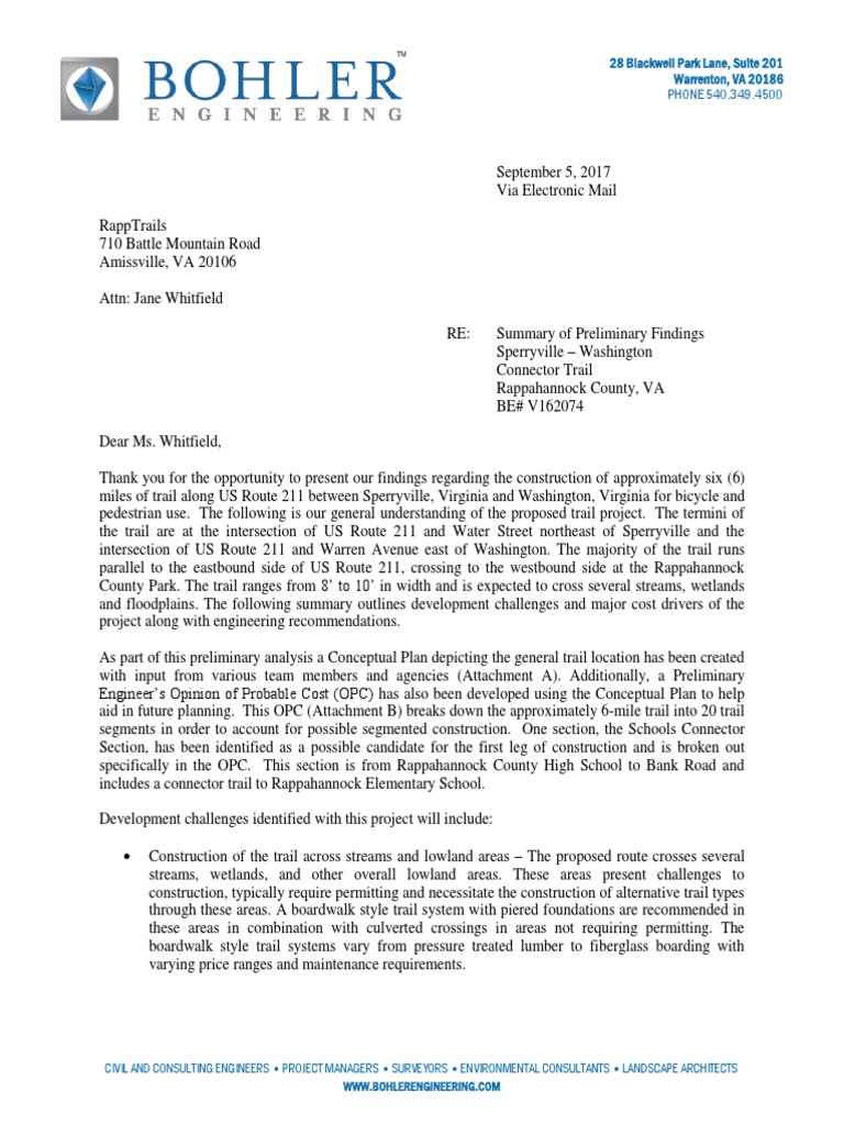 VDOT TAP Grant 170914 Summary of Preliminary Findings | PDF | Trail ...