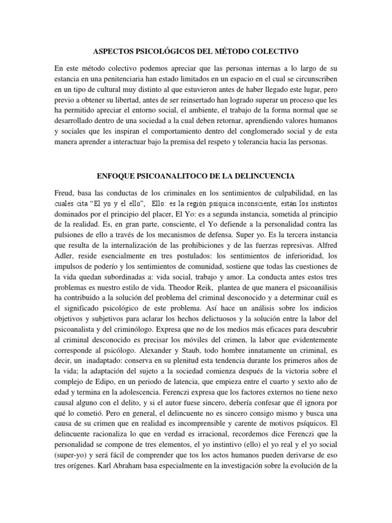 Psicología Criminal | PDF | Carné de identidad | Psicoanálisis