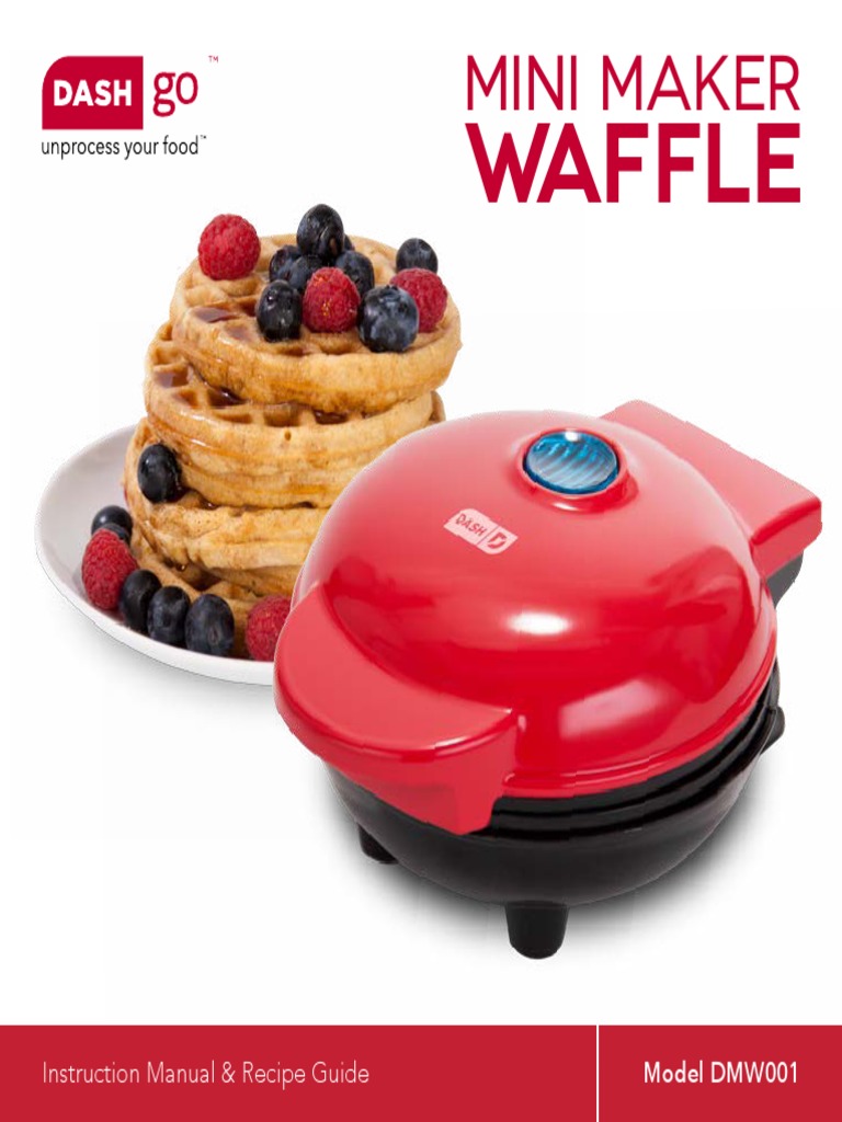 Waffle: Instruction Manual & Recipe Guide Model DMW001 | PDF | Waffle ...