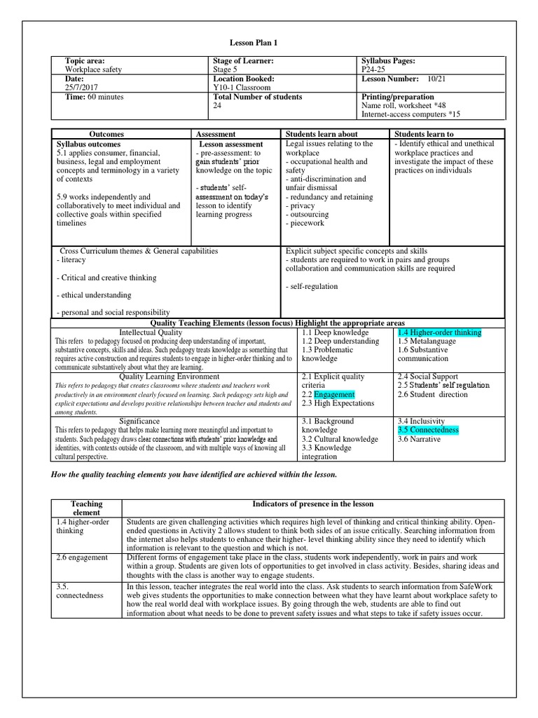 Lesson Plan Final Version | PDF | Pedagogy | Teachers