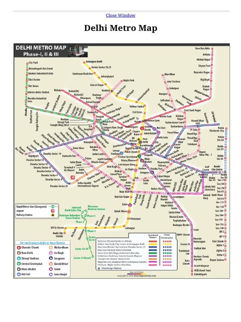Delhi Metro Map | PDF