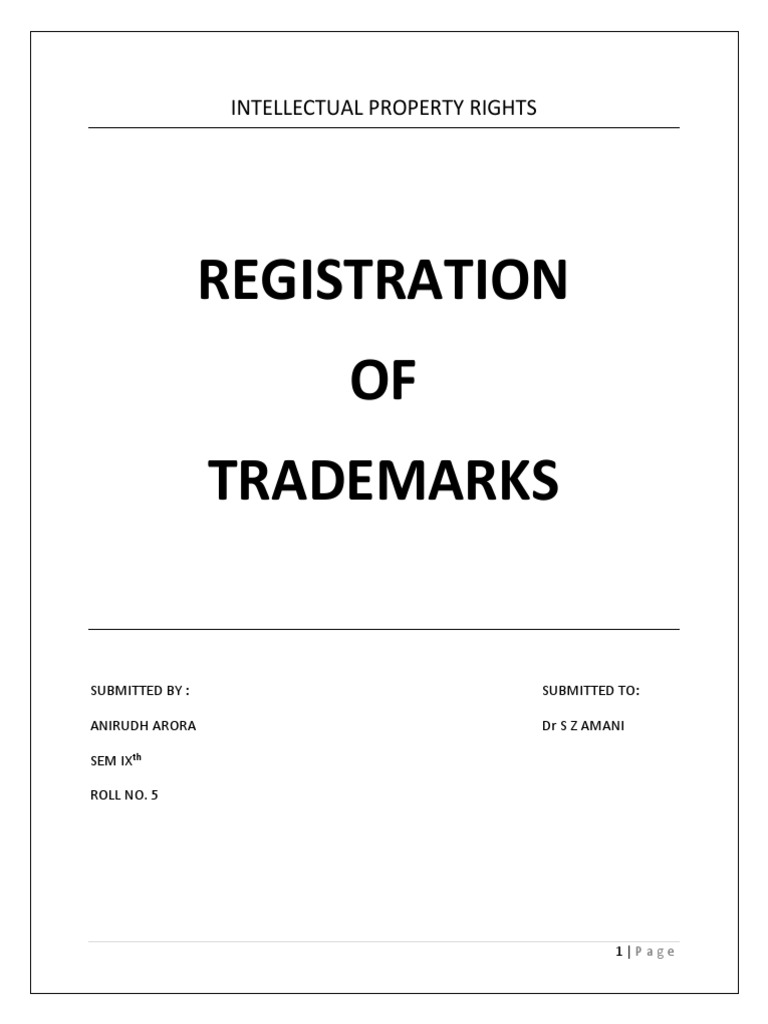 Registration of Trademark | PDF | Trademark | Business