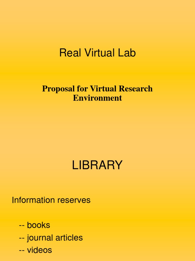 Real Virtual Lab: Enhancing Research Access | PDF | Experiment ...