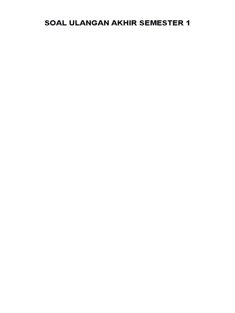 Soal UAS PKN Kelas 3 SD Semester 1 (Ganjil) Dan Kunci Jawabannya | PDF