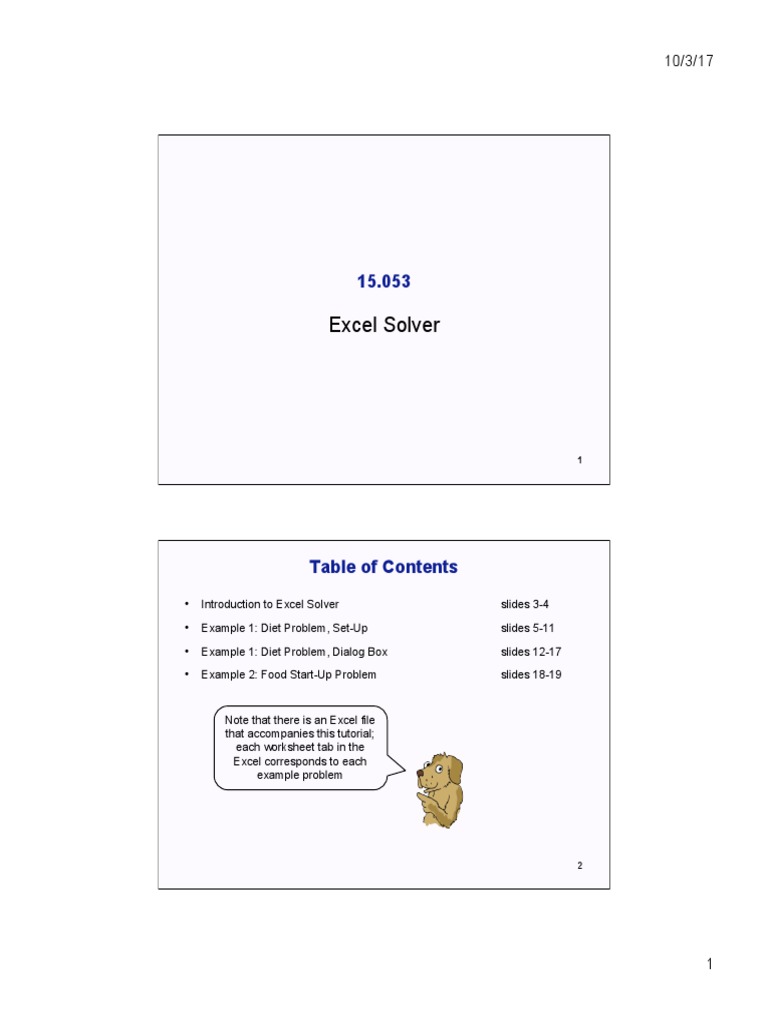 Excel Solver | PDF | Microsoft Excel | Mathematical Optimization Excel Solver | PDF | Microsoft Excel | Mathematical Optimization