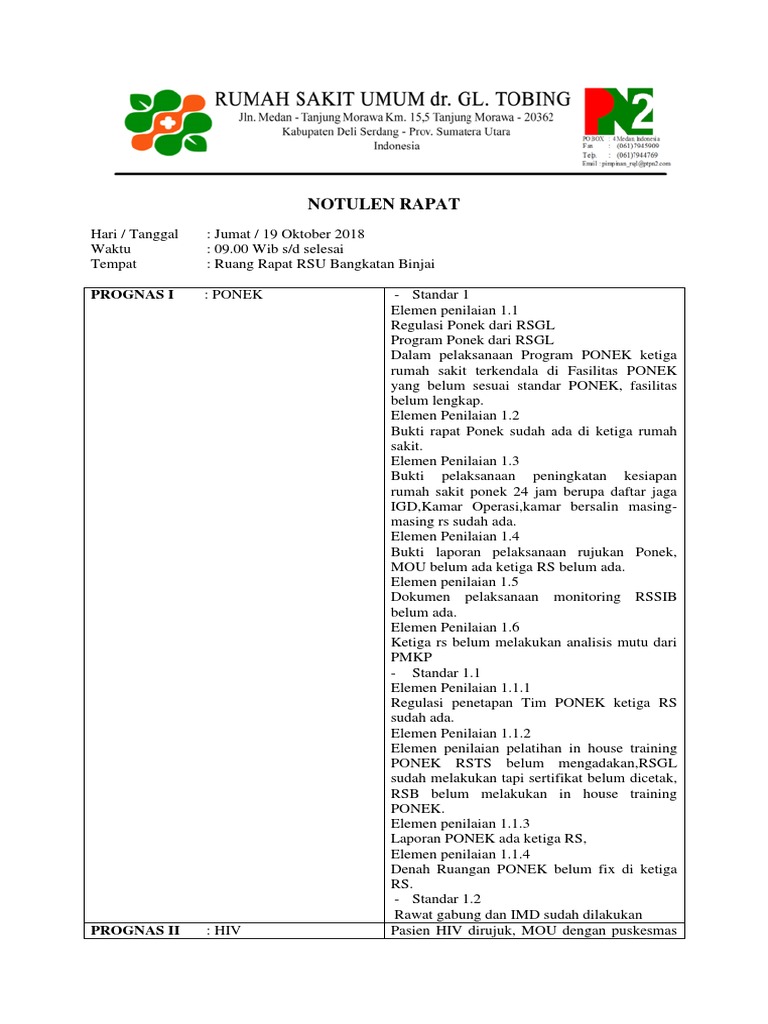 NOTULEN RAPAT Bangkatan | PDF