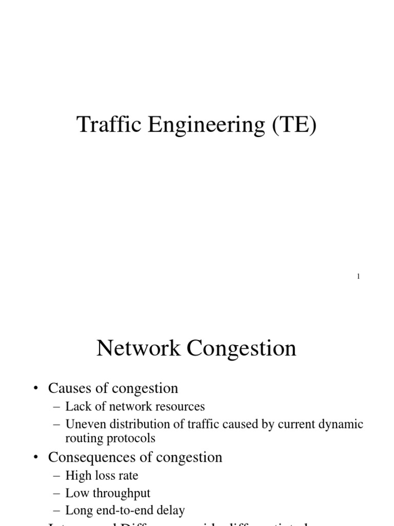 Traffic Engineering (TE) | PDF | Routing | Network Congestion