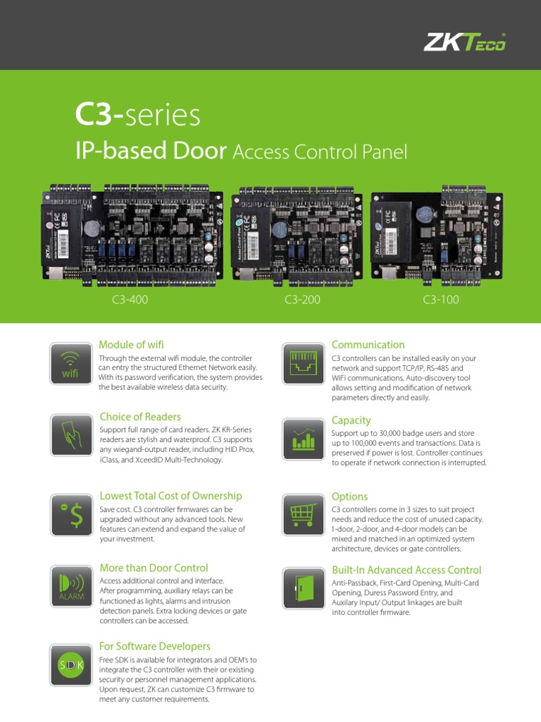 C3-Series: IP-based Door | PDF | Access Control | Computer Network