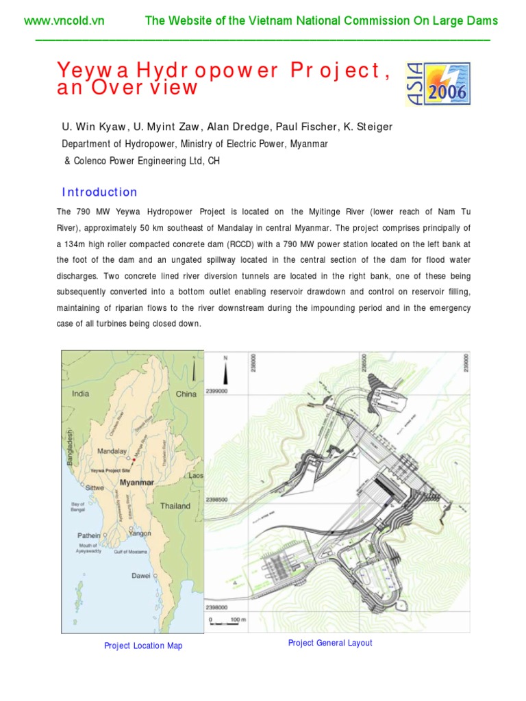 Yeywa RCC Project | PDF | Engineering | Nature