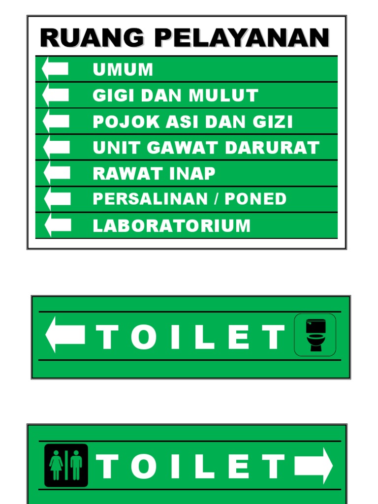 Petunjuk Arah Ruangan Pelayanan | PDF