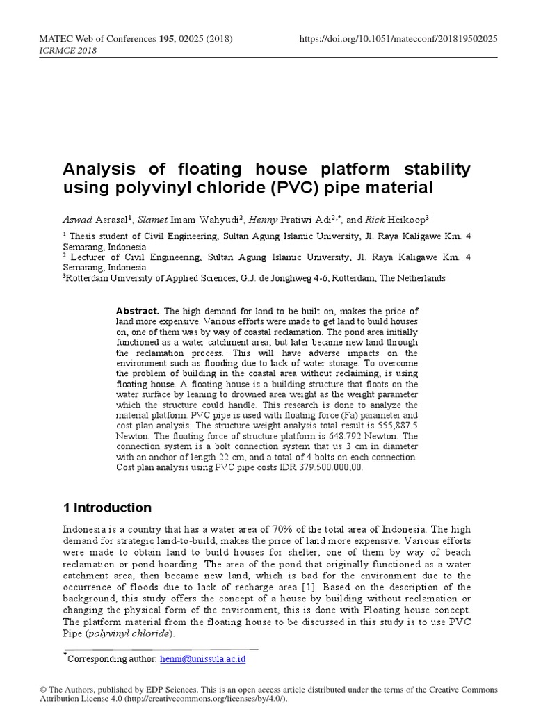 Floating House | PDF | Buoyancy | Young's Modulus