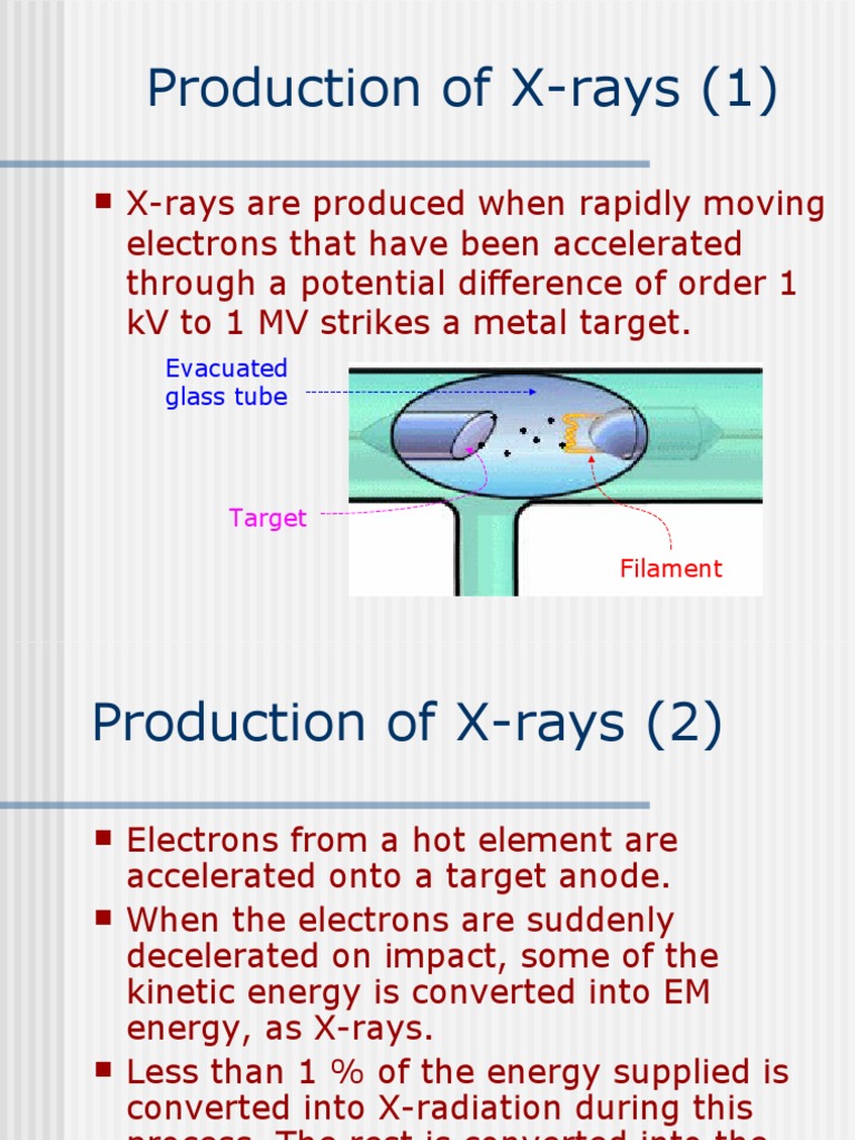 Production of X-Rays | PDF | X Ray | Electron
