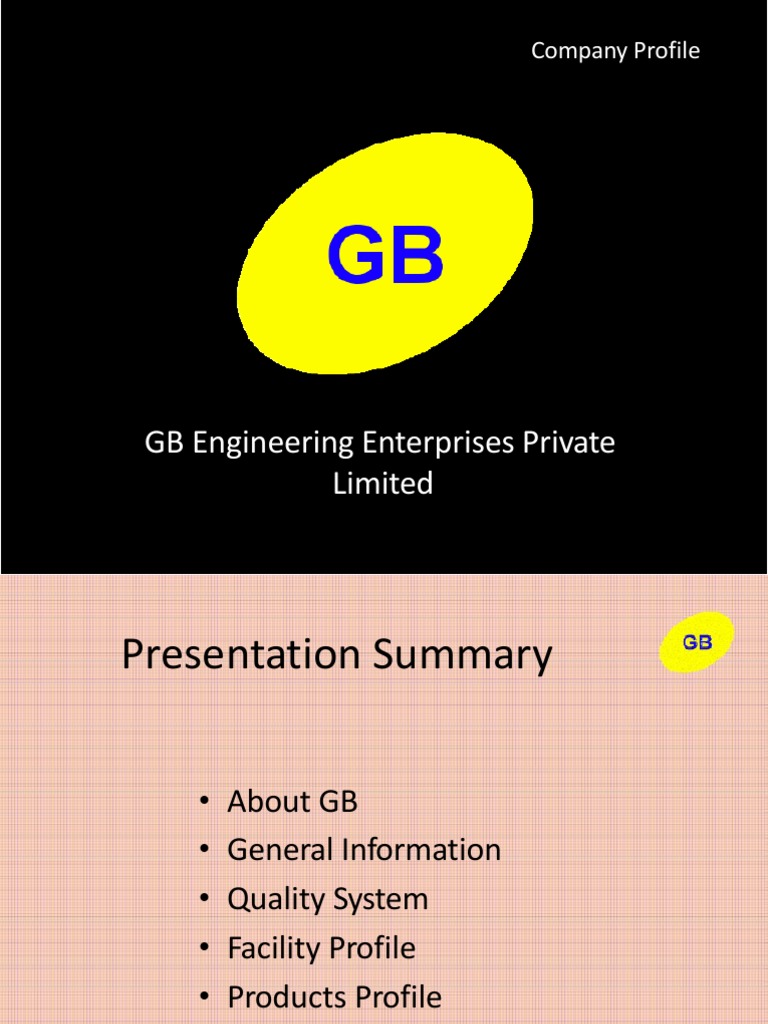 GB Engineering Enterprises Private Limited: Company Profile | Download ...
