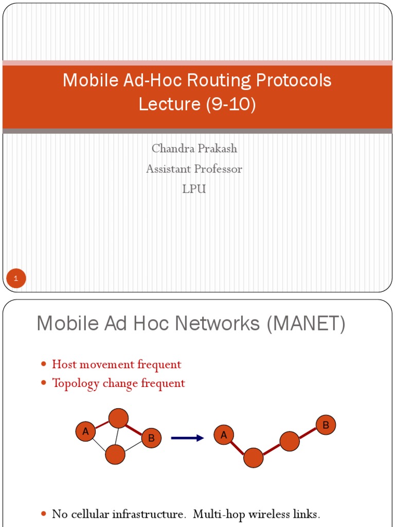 Mobile Ad Hoc Routing Protocol | PDF | Routing | Wireless Ad Hoc Network