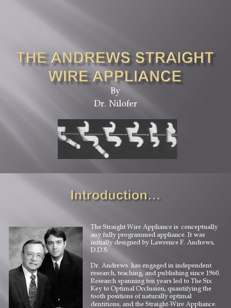 The Andrews StrAight Wire Appliance PDF | PDF | Tooth | Dental Anatomy