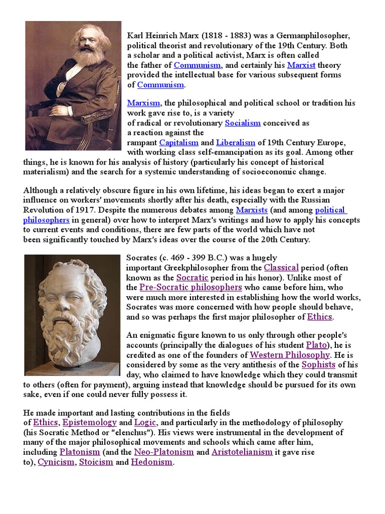 Philosophers and Their Philosophy | PDF | Aristotle | Socrates