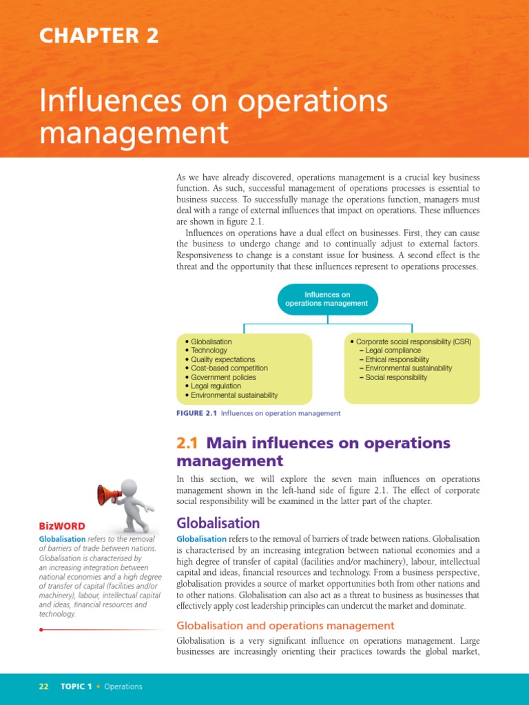Operations Influences | PDF | Supply Chain Management | Globalization