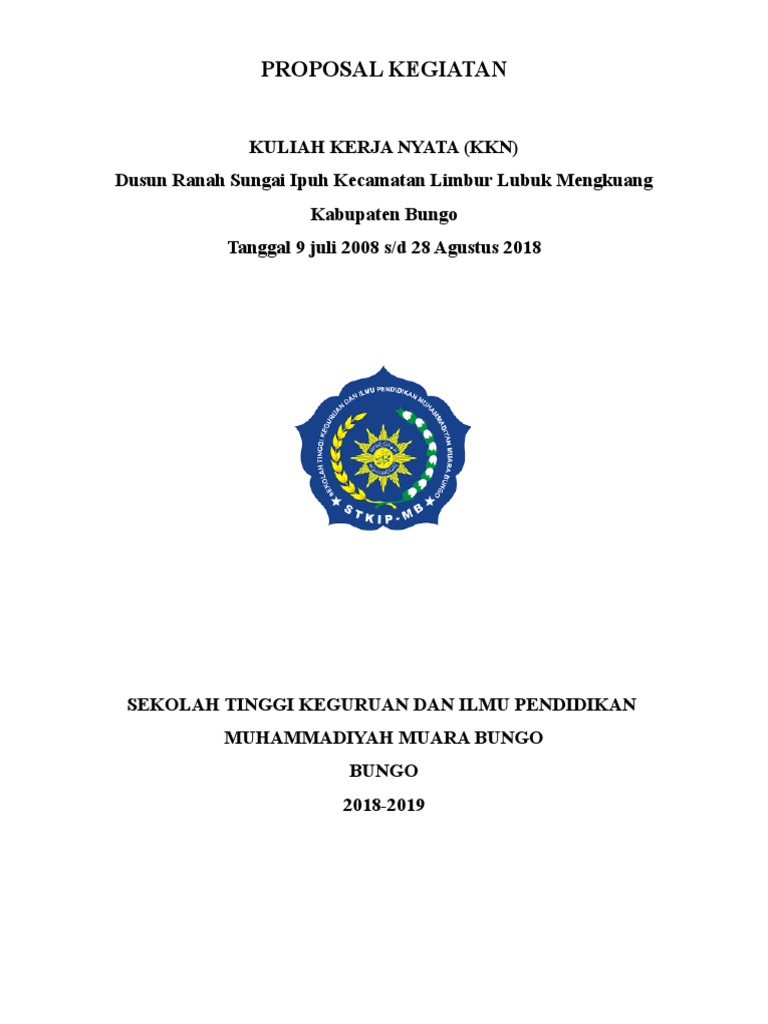 Contoh Proposal Kegiatan KKN | PDF
