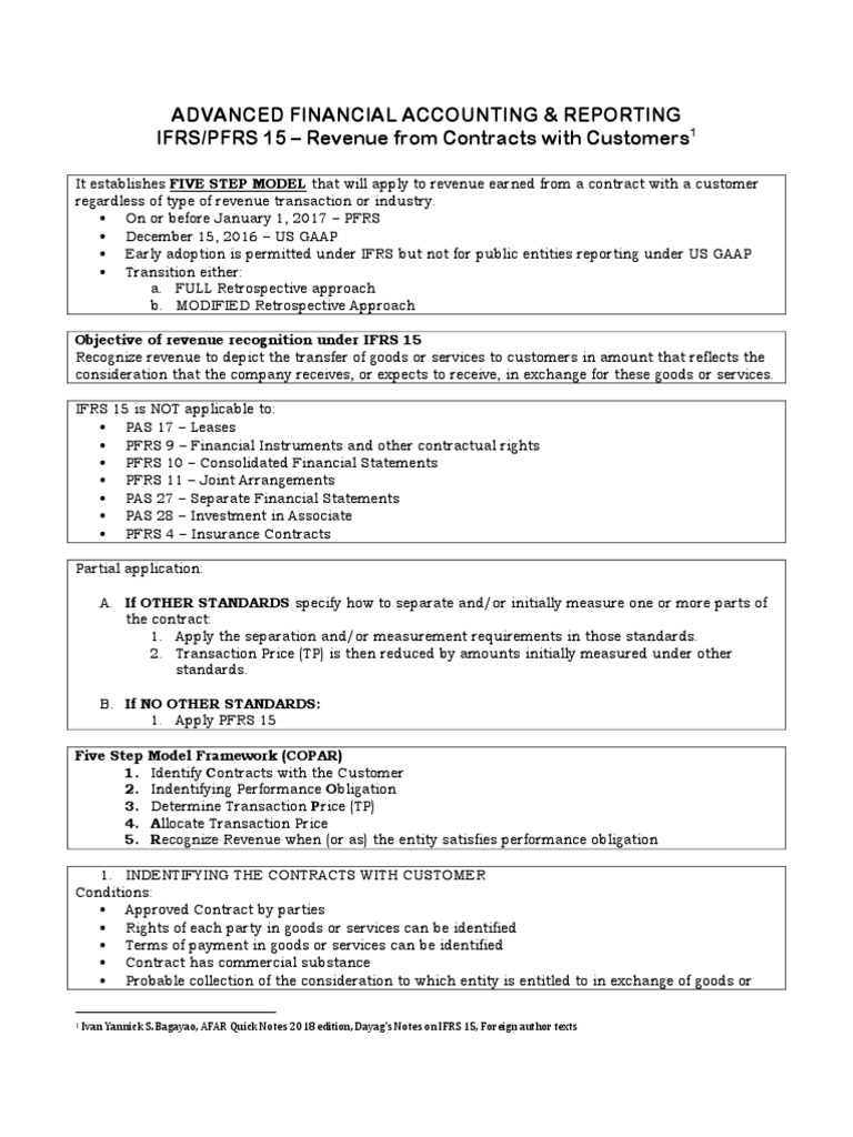 Notes Exercises On Pfrs 15 | PDF | International Financial Reporting ...