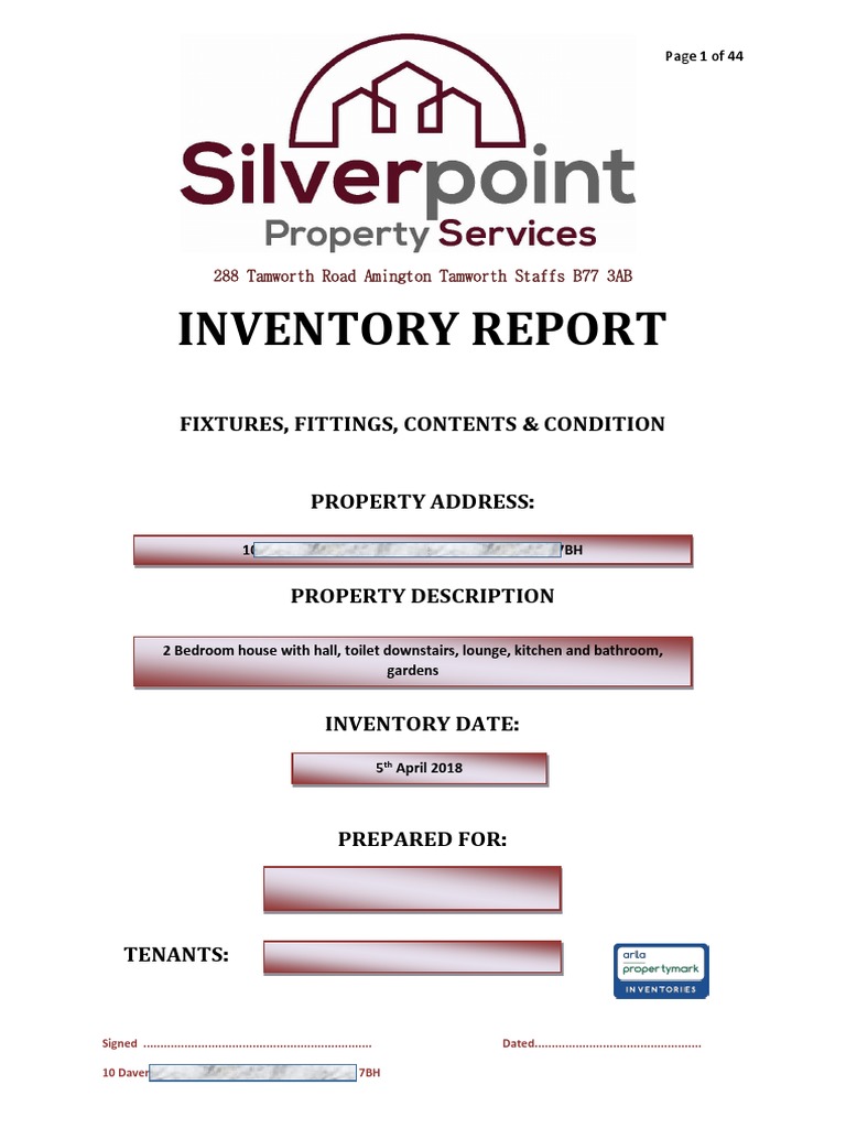 Inventory Report Sample | PDF | Door | Refrigerator