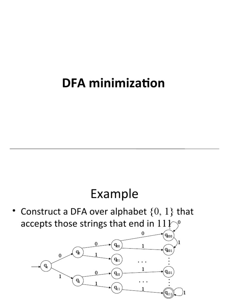 DFA Minimization | PDF | Science Software | Models Of Computation