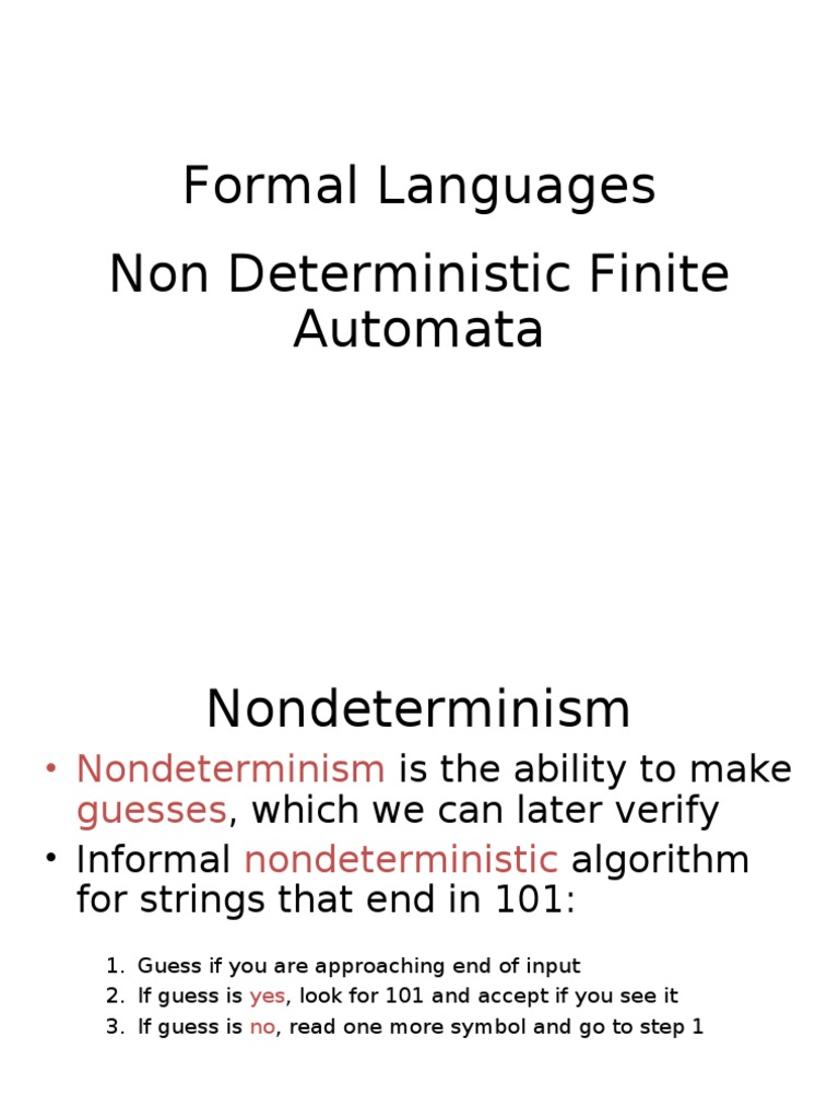 Non Deterministic Finite Automata Download Free Pdf Applied Mathematics Theoretical