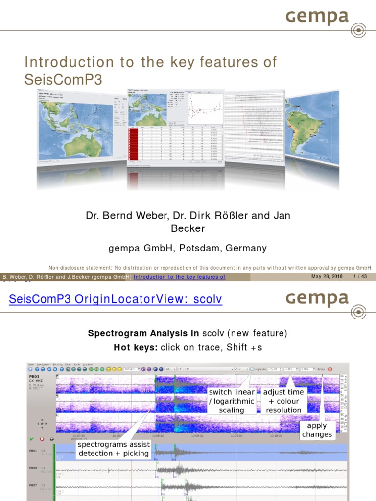 Introduction To The Key Features of SeisComP3 | PDF