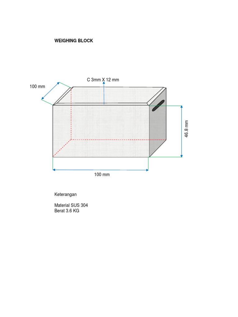 Weighing Block: 100 MM C 3mm X 12 MM | PDF