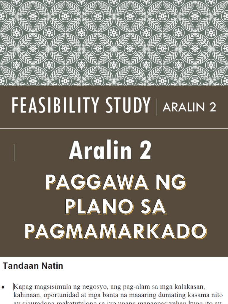 Aralin 2 Feasib | PDF